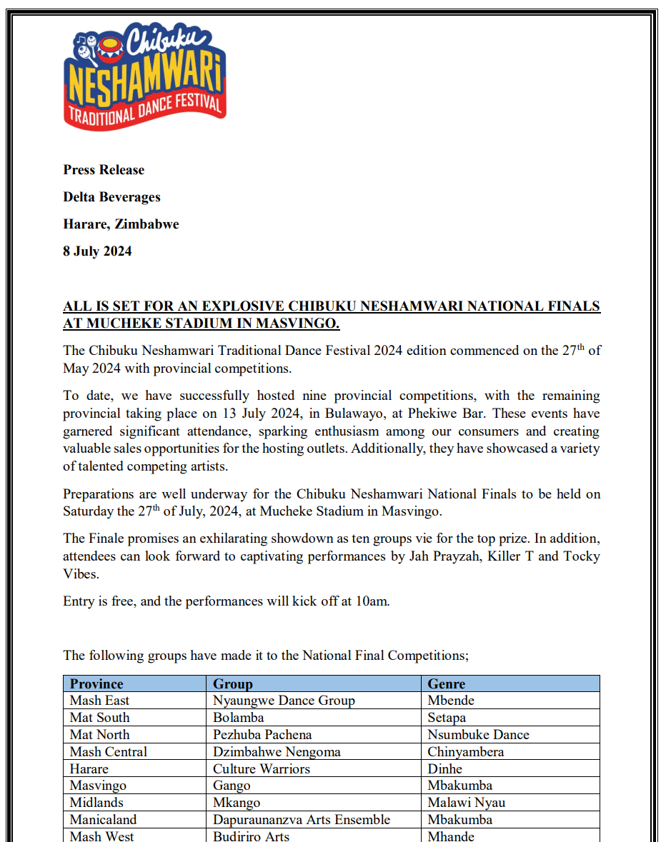 Press Release - Delta Corporation Limited
