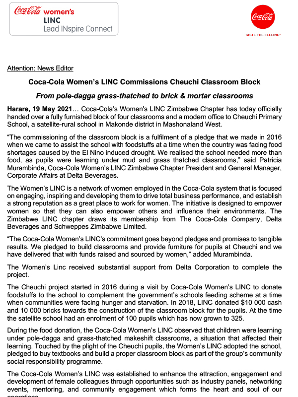 Press Release - Delta Corporation Limited
